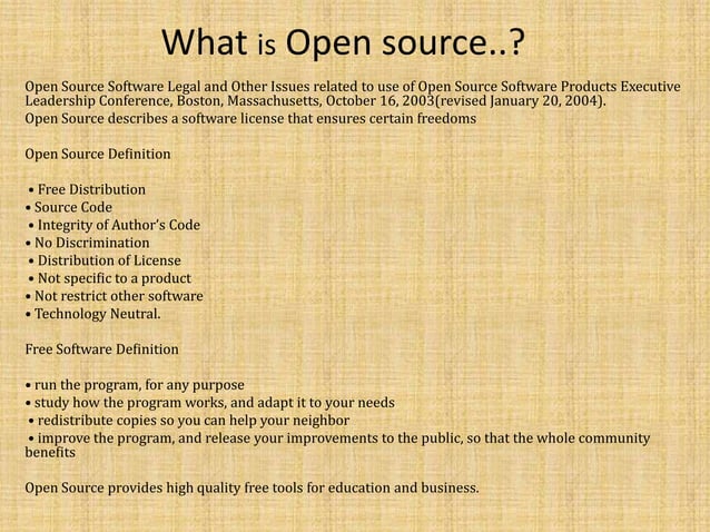 What is open source | PPT
