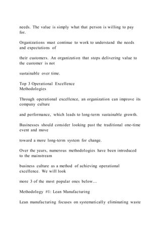 What is operational excellence [10 core principles]i | DOCX