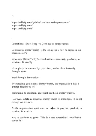 What is operational excellence [10 core principles]i | DOCX