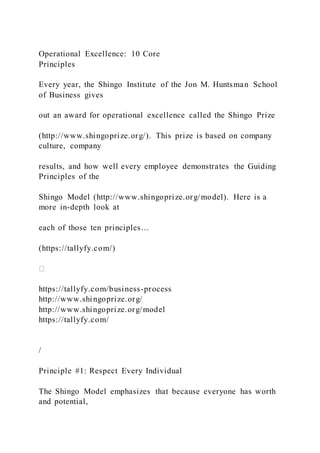 What is operational excellence [10 core principles]i | DOCX