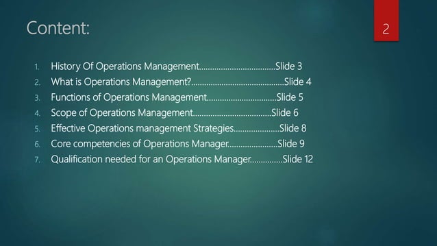What is operations management? | PPT