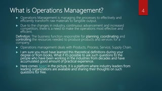 What is operations management? | PPT
