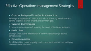 What is operations management? | PPT