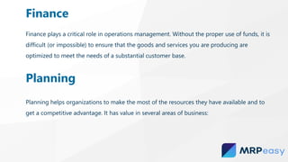 What is operations management software? | PDF