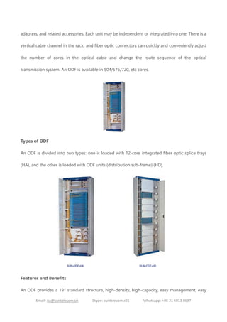 What is Optical Distribution Frame | PDF