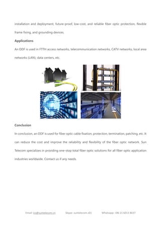 What is Optical Distribution Frame | PDF
