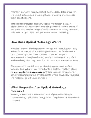 What is Optical Metrology? Important, Working, Features | PDF | Physics ...