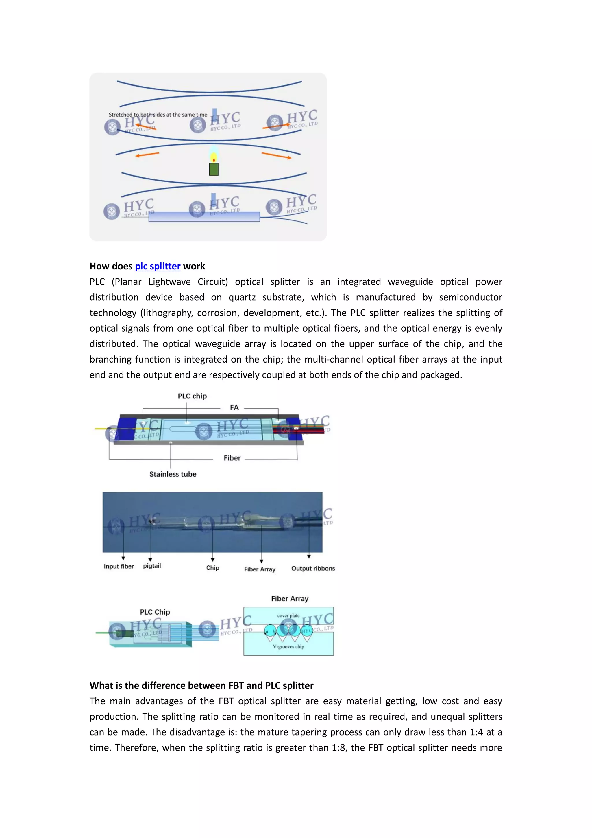 What is optical splitter, PLC splitter, FBT splitter.pdf
