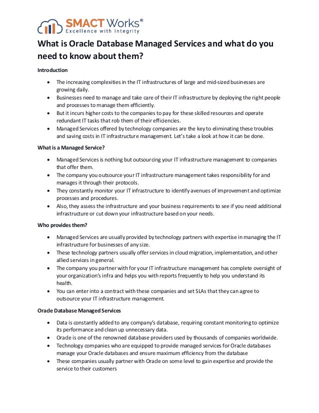 What is Oracle Database Managed Services and what do you need to know ...