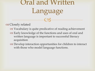 What is oral language | PPTX