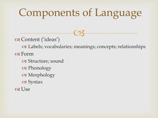 What is oral language | PPTX