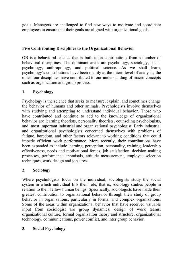 What is organizational behavior | PDF
