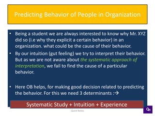 What is organizational behavior | PPTX