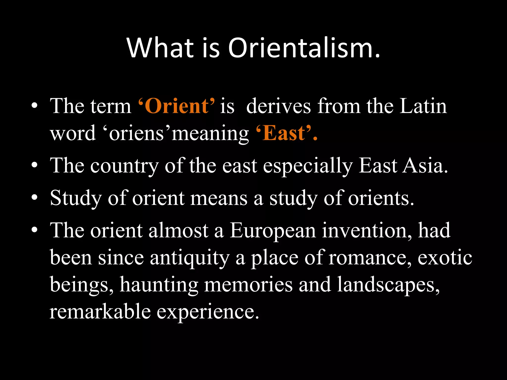 What is orientalism | PPTX