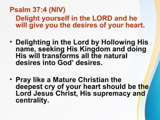 What is our Deepest Prayer in life? | PPT