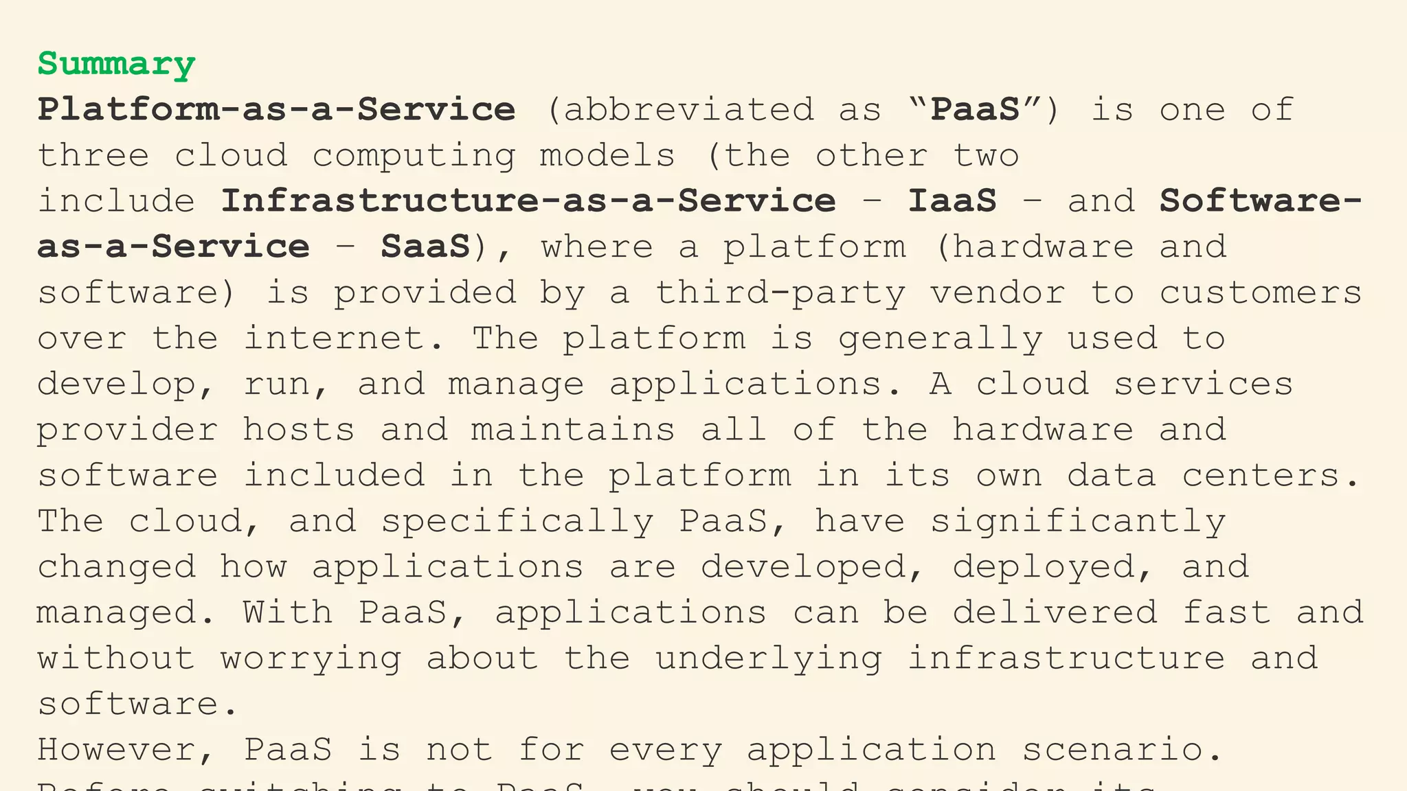 What is PAAS Explained PaaS Tutorial | PPTX