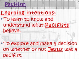 What is pacifism | PPT