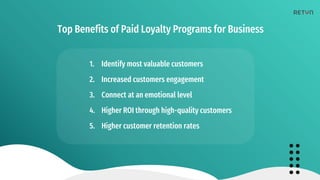 Paid Loyalty Programs: A Strategy for Building Customer Loyalty | PPTX
