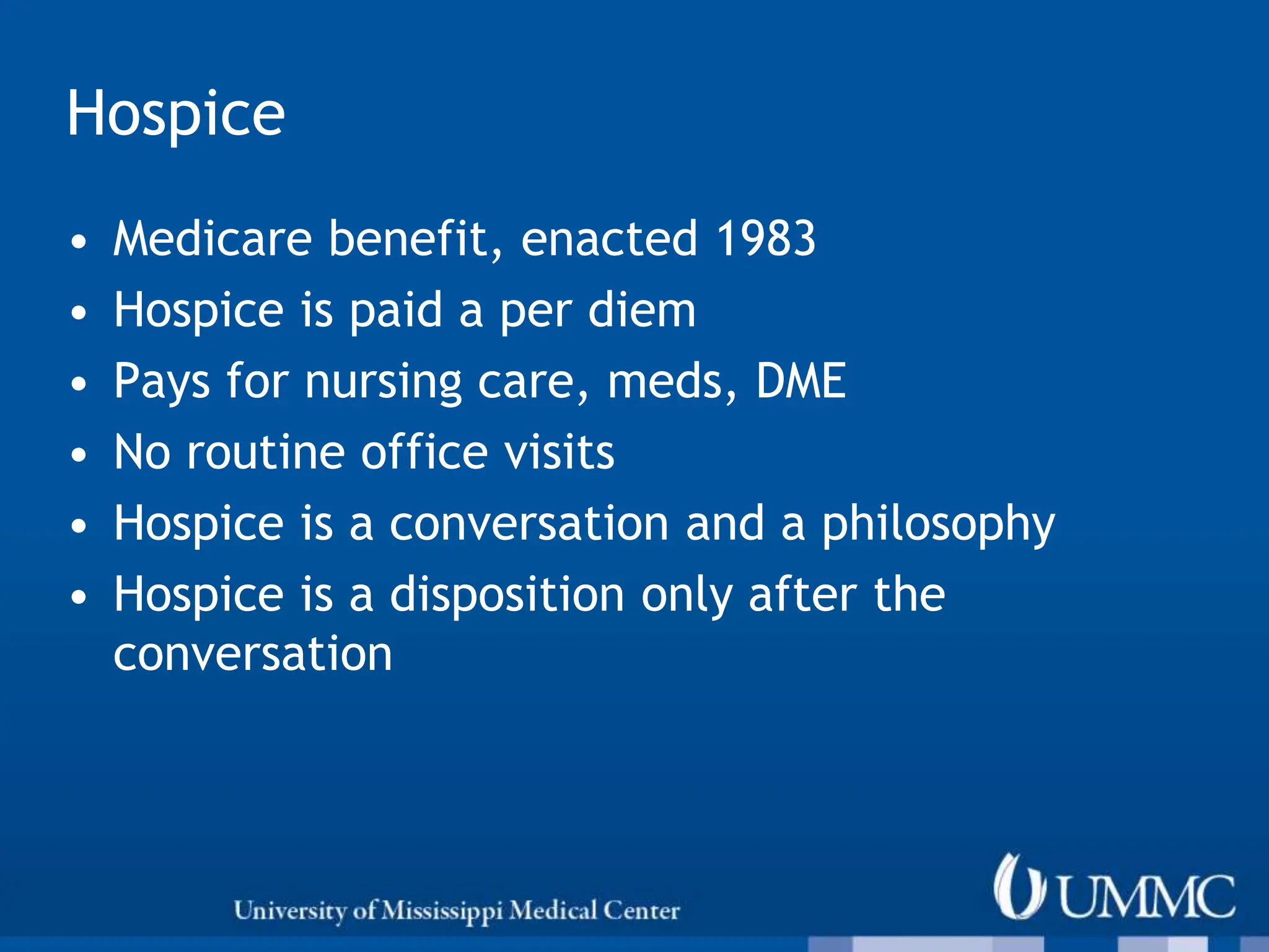 What is Palliative Care UMMC April 11 Chairmans talk.ppt