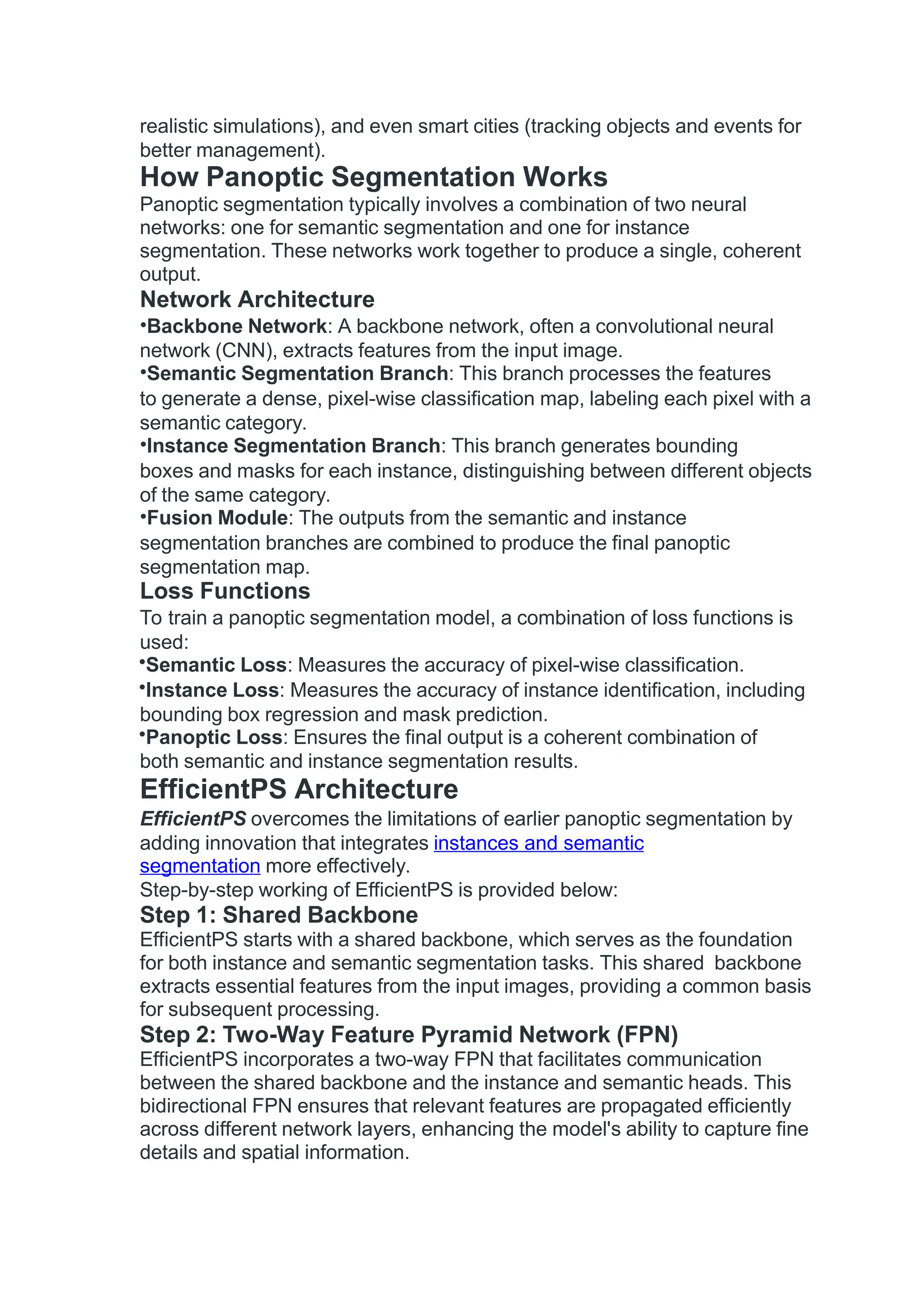 What is Panoptic Segmentation and advantages.ppt