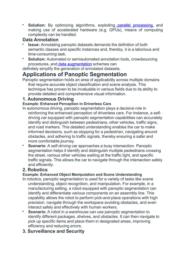 What is Panoptic Segmentation and advantages.ppt