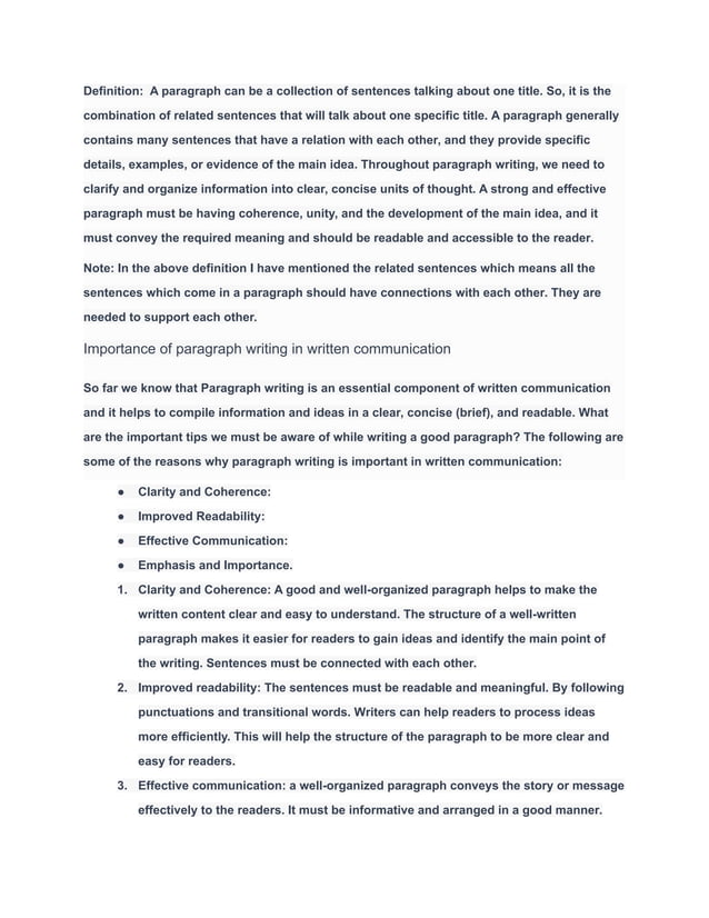 What Is Paragraph Writing pdf What Is Paragraph Writing pdf
