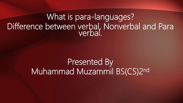 What is Paralanguage & Difference Between Verbal And Nonverbal ...
