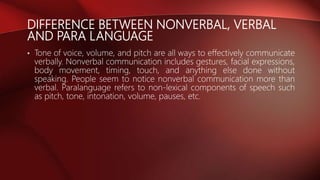 What is Paralanguage & Difference Between Verbal And Nonverbal ...