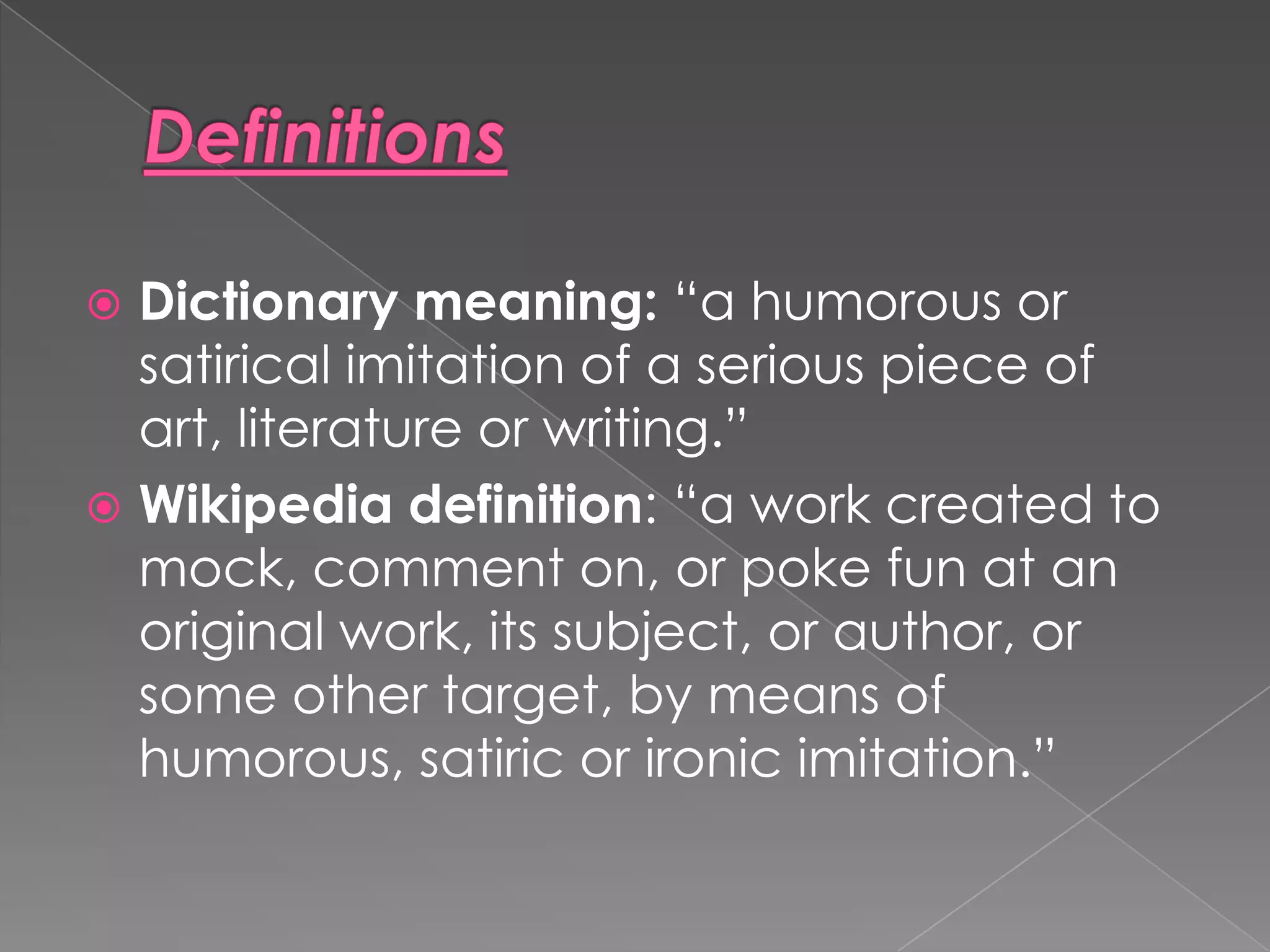 What is parody | PPTX