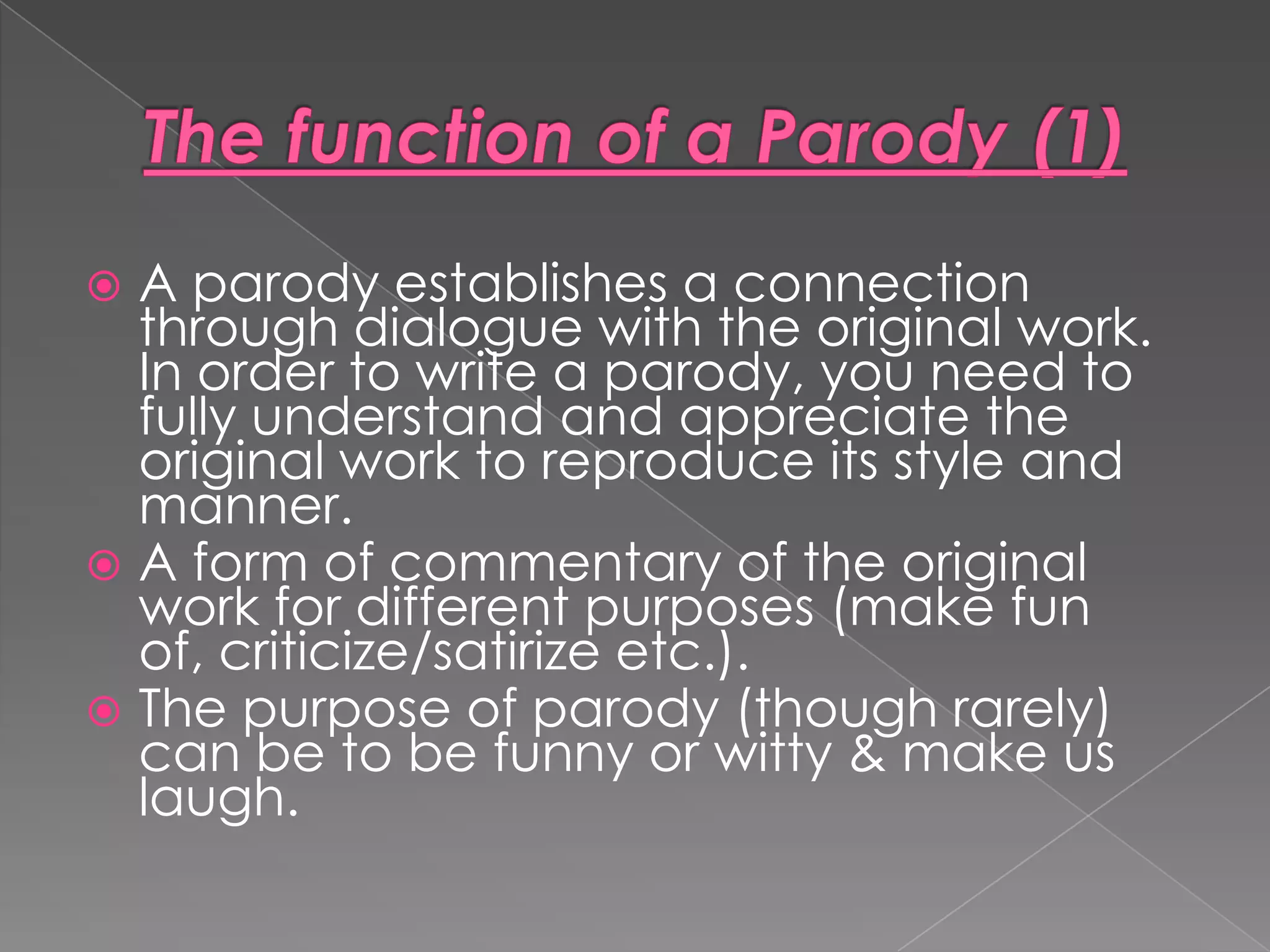 What is parody | PPTX