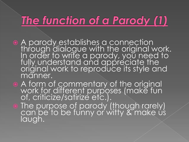 What is parody | PPTX
