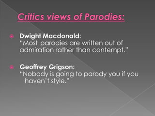 What is parody | PPTX