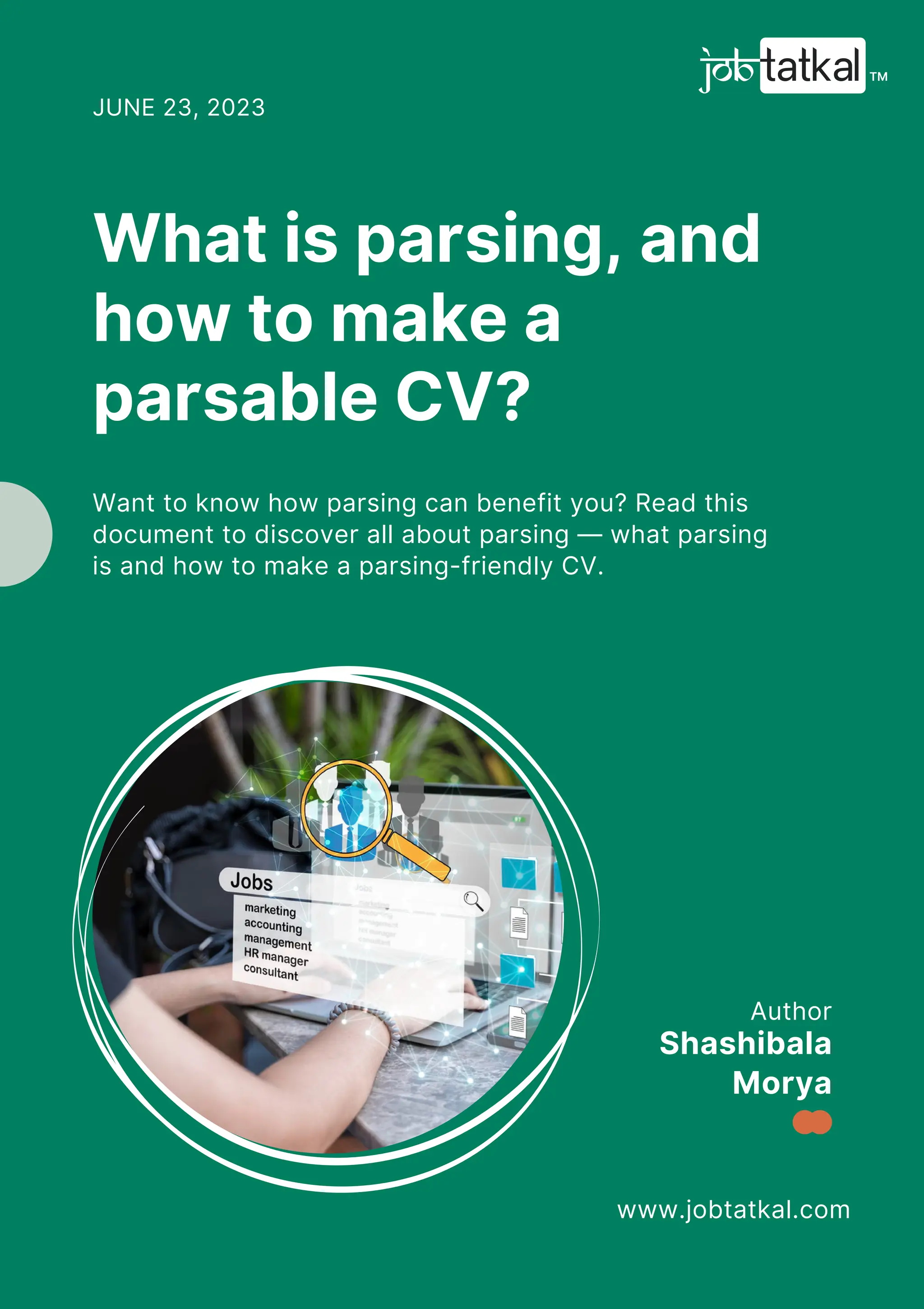 What is parsing, and how to make a parsable CV | PDF | Resume Writing and Advice | Job Search