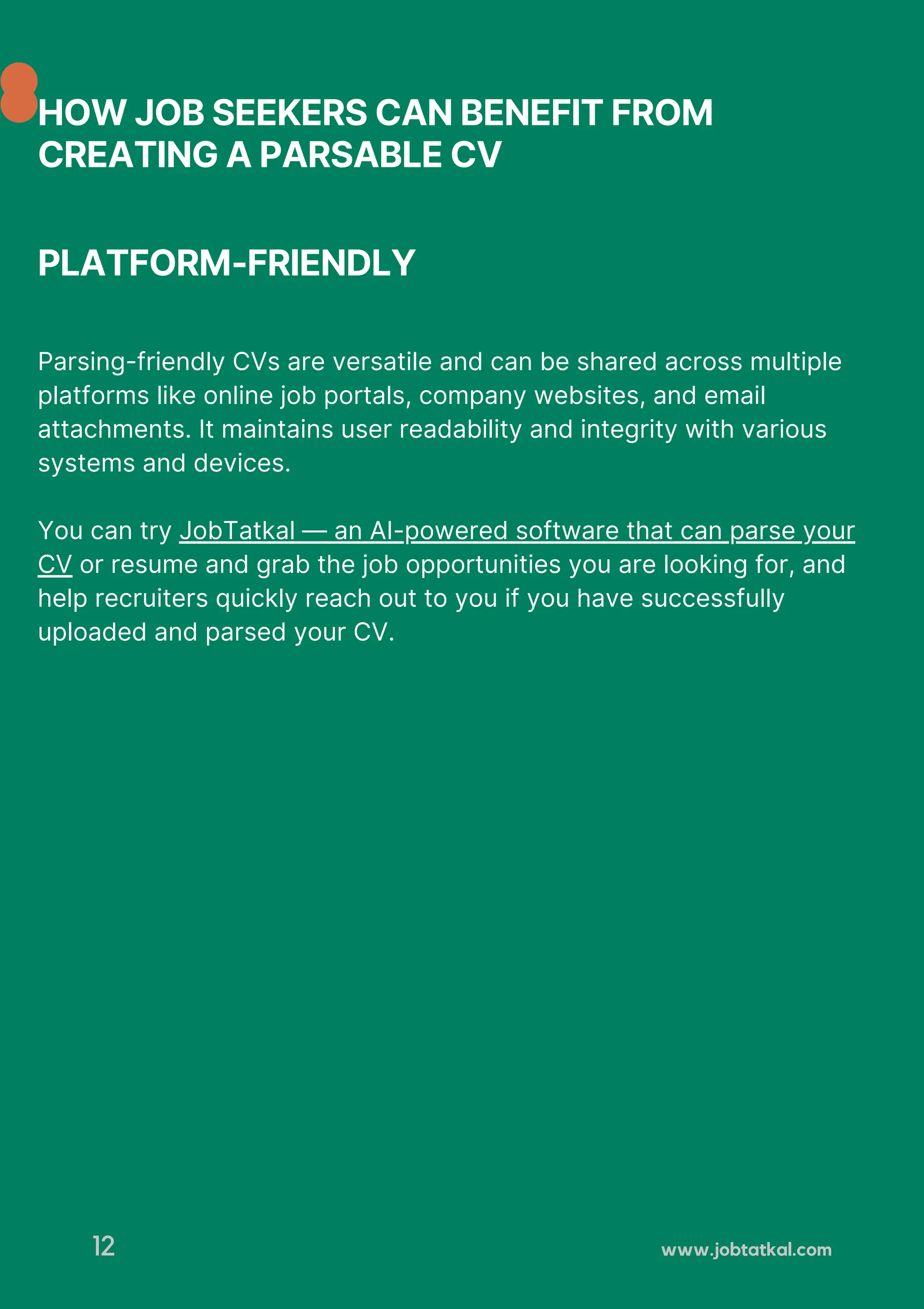 What is parsing, and how to make a parsable CV | PDF | Resume Writing ...