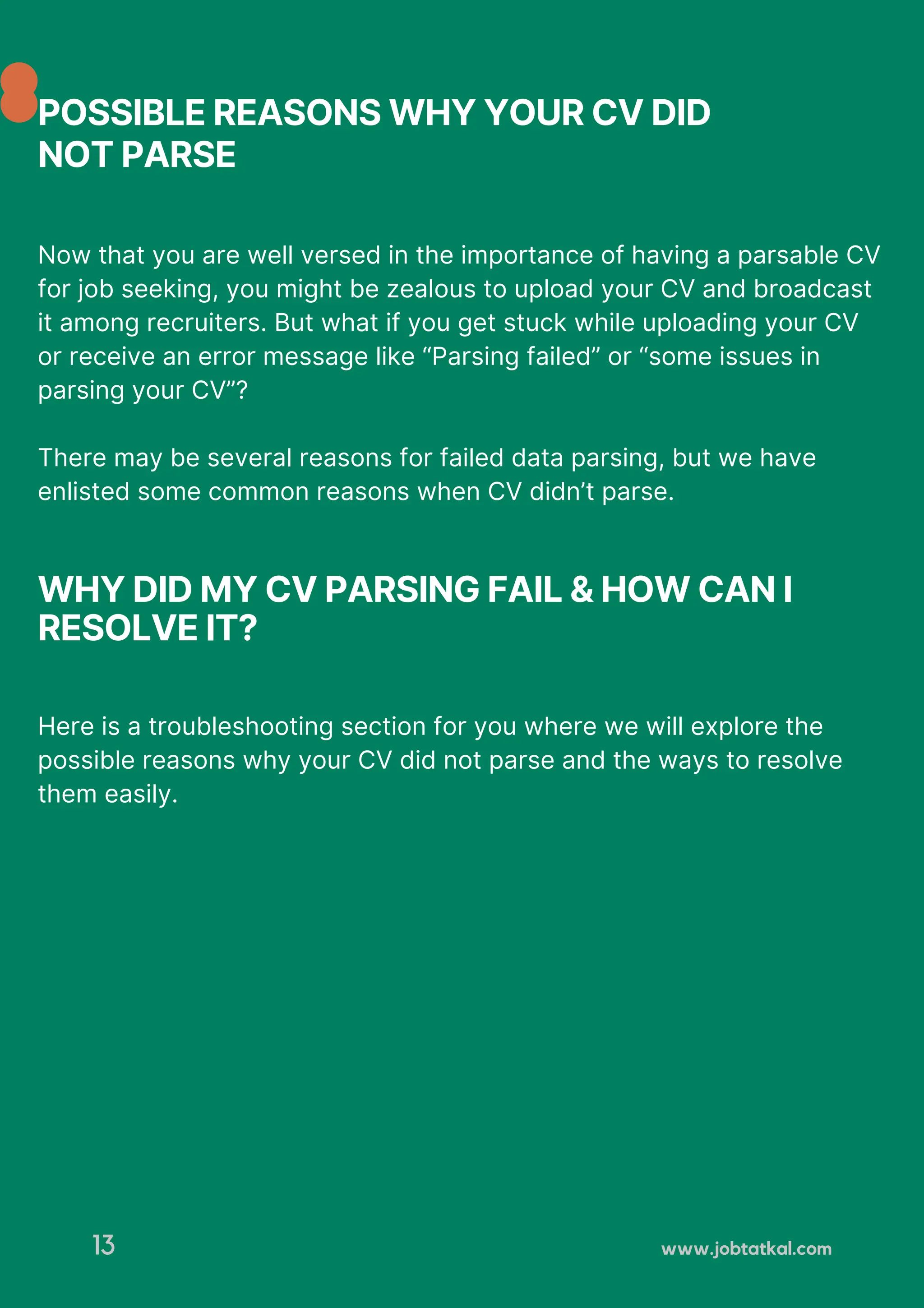 What is parsing, and how to make a parsable CV | PDF | Resume Writing ...