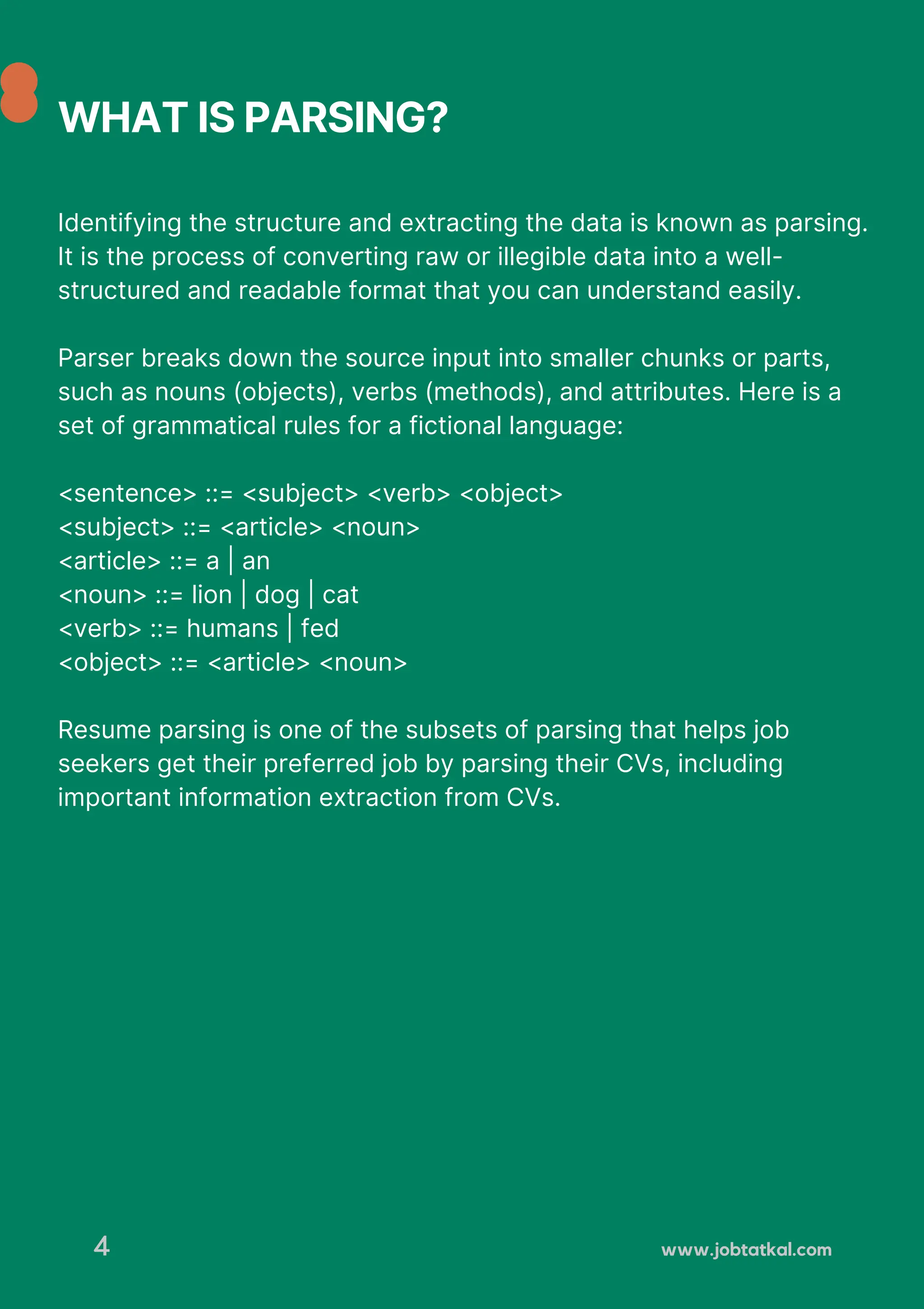 What is parsing, and how to make a parsable CV | PDF