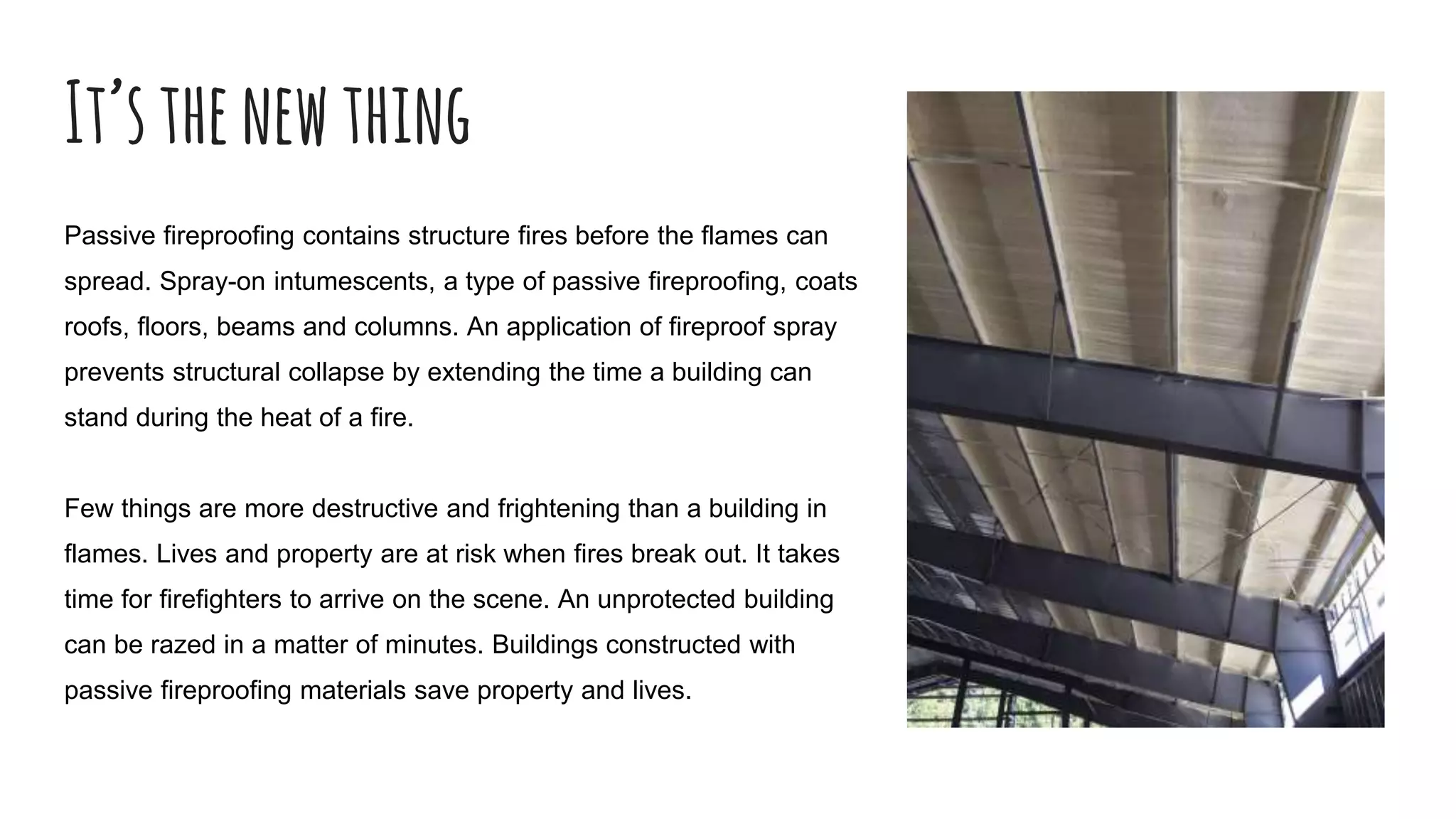 What is passive fireproofing | PPTX