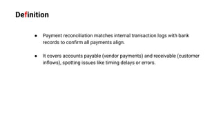 What Is Payment Reconciliation? Process & Best Practices | PDF