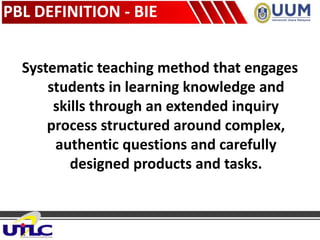 What is pbl umt, 26-27 august 2014 | PPT