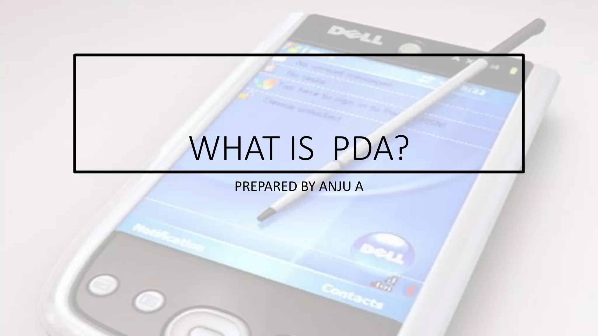 What is PDA? | PDF