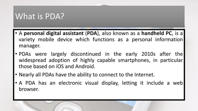 What is PDA? | PDF