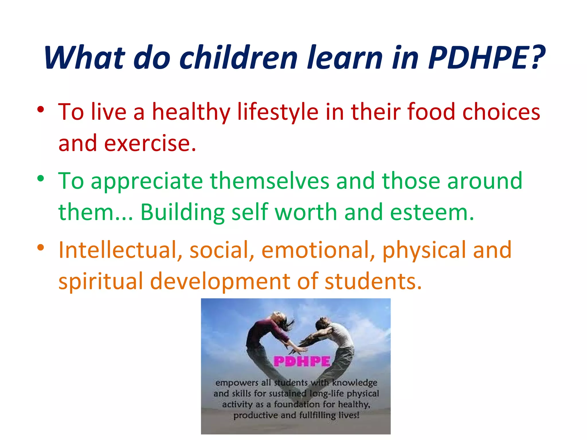 What is pdhpe | PPT