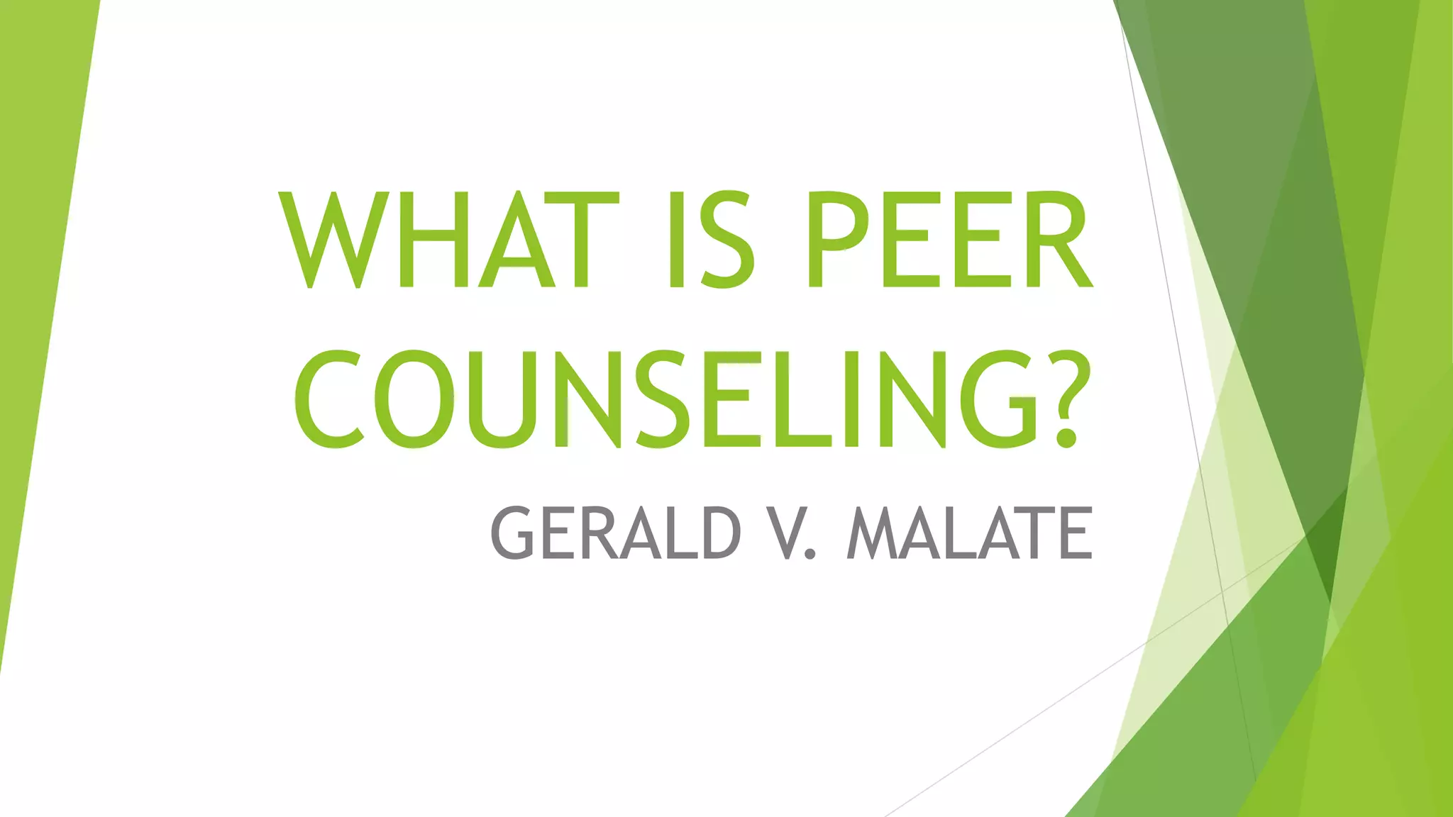 What is peer counseling | PPTX