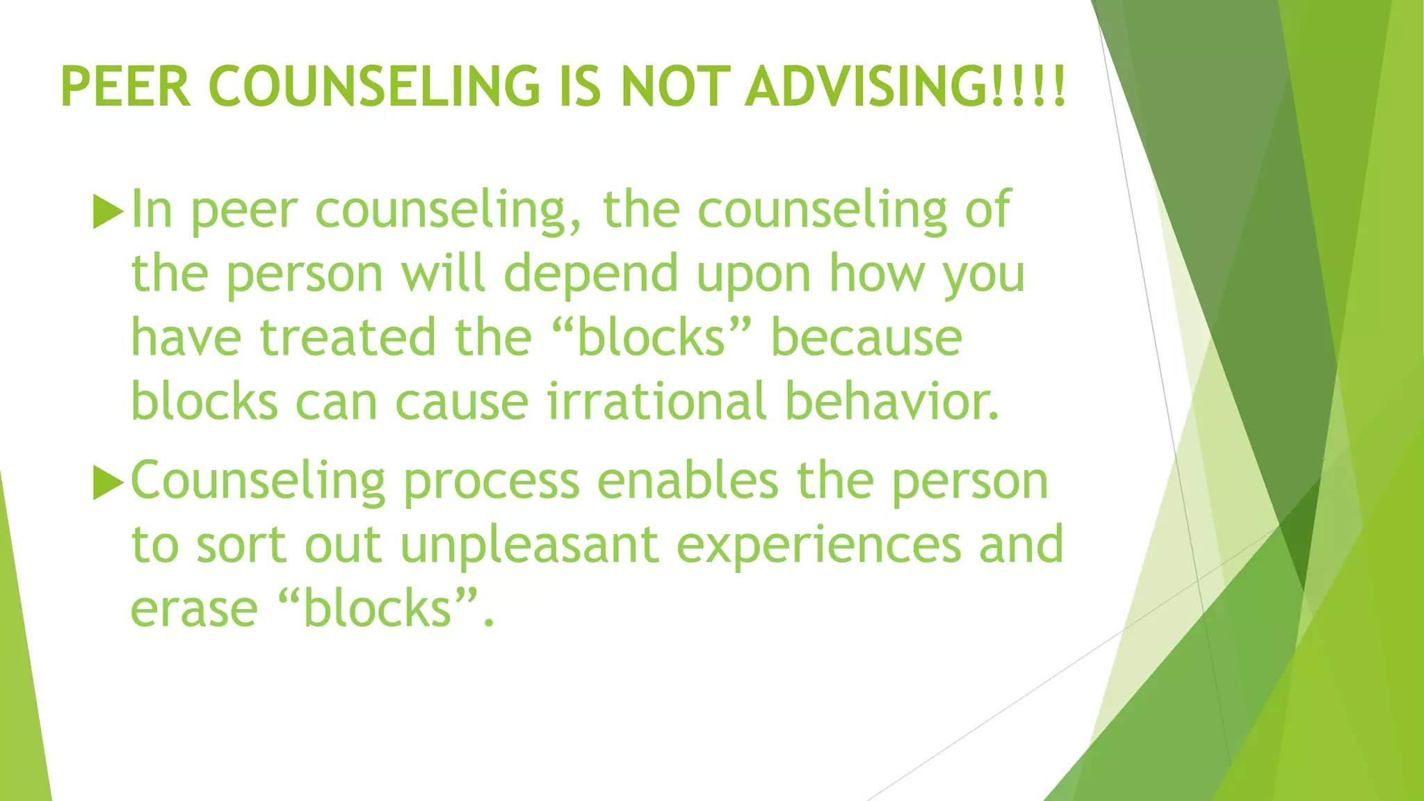 What is peer counseling | PPTX