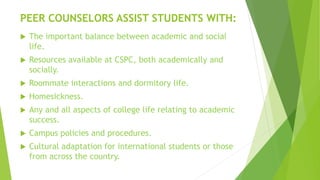What is peer counseling | PPTX
