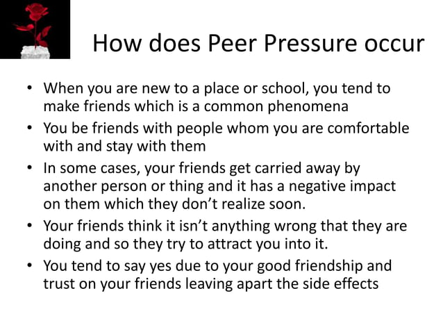 What Is Peer Pressure | PPTX