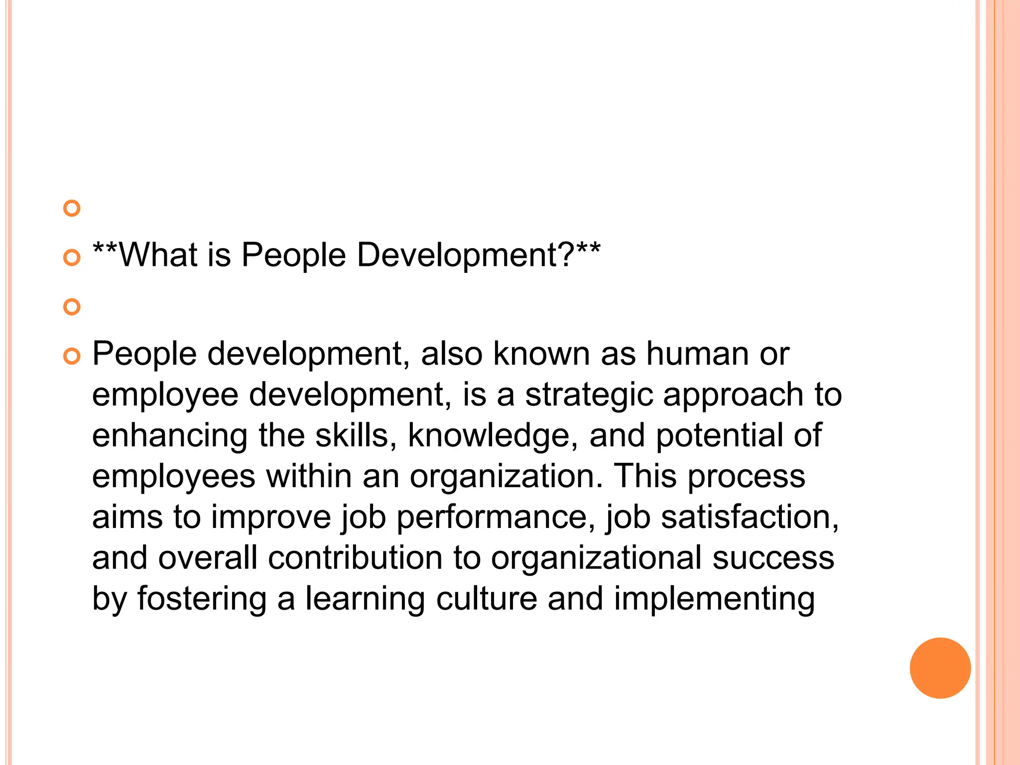 WHAT IS PEOPLE DEVELOPMENT AND THE BENEFIT | PPT