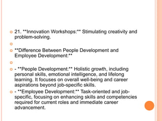 WHAT IS PEOPLE DEVELOPMENT AND THE BENEFIT | PPT