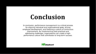 What is Performance Management in Human Resource Management | PPT