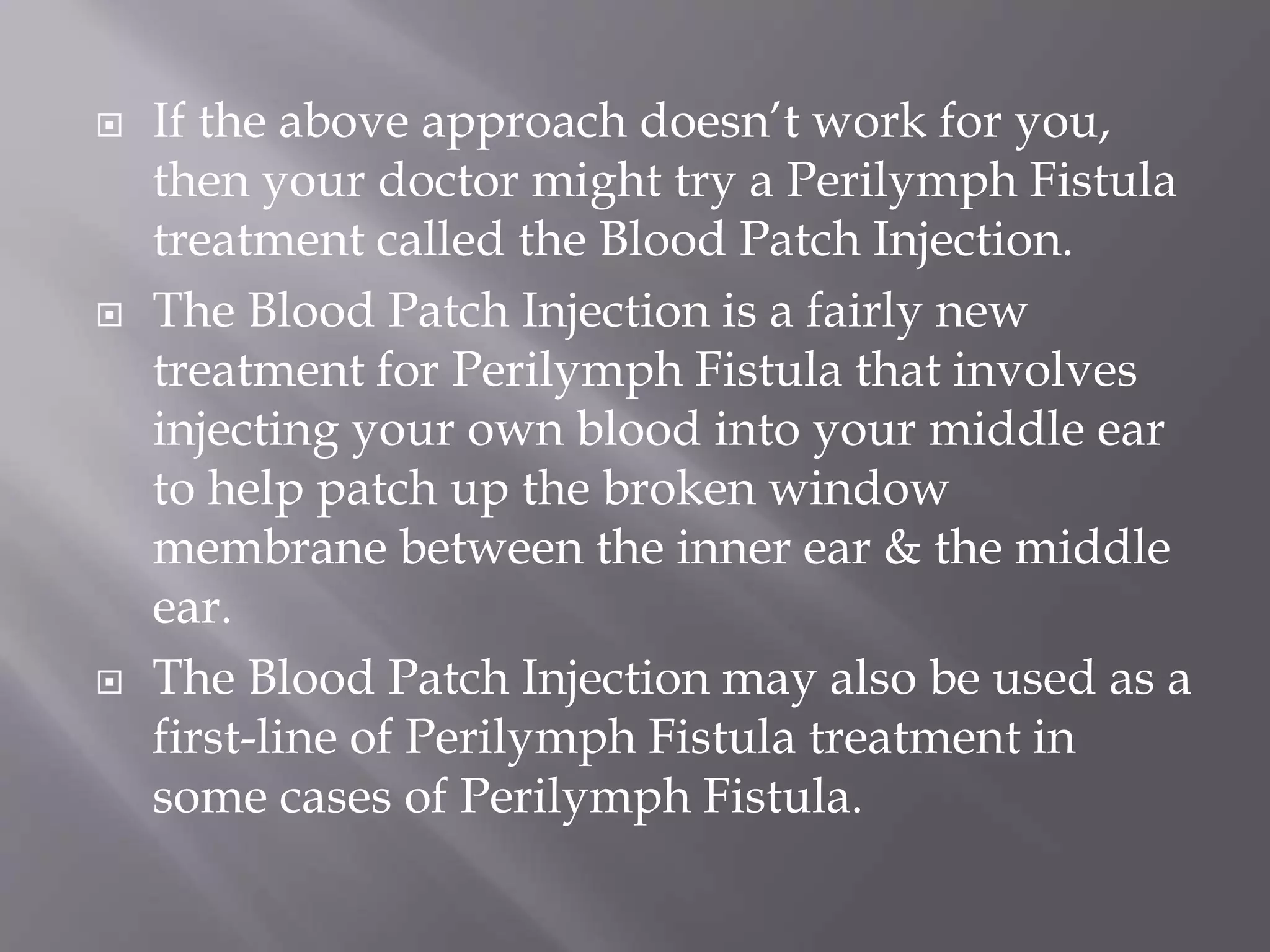 What is perilymph fistula | PPTX